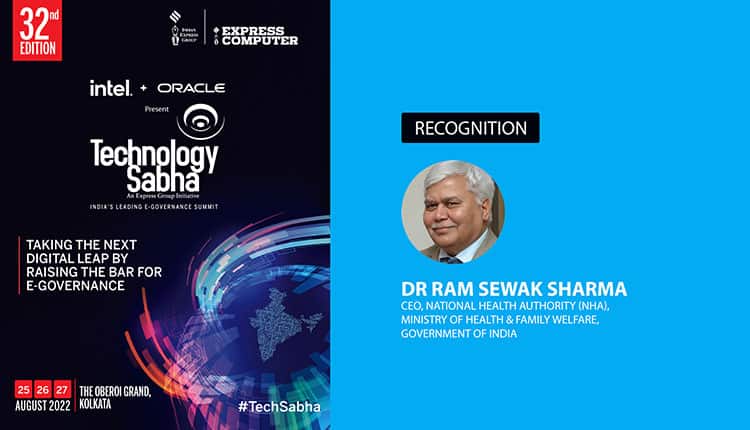 Recognition for Dr Ram Sewak Sharma, CEO, National Health Authority (NHA), Ministry of Health ...